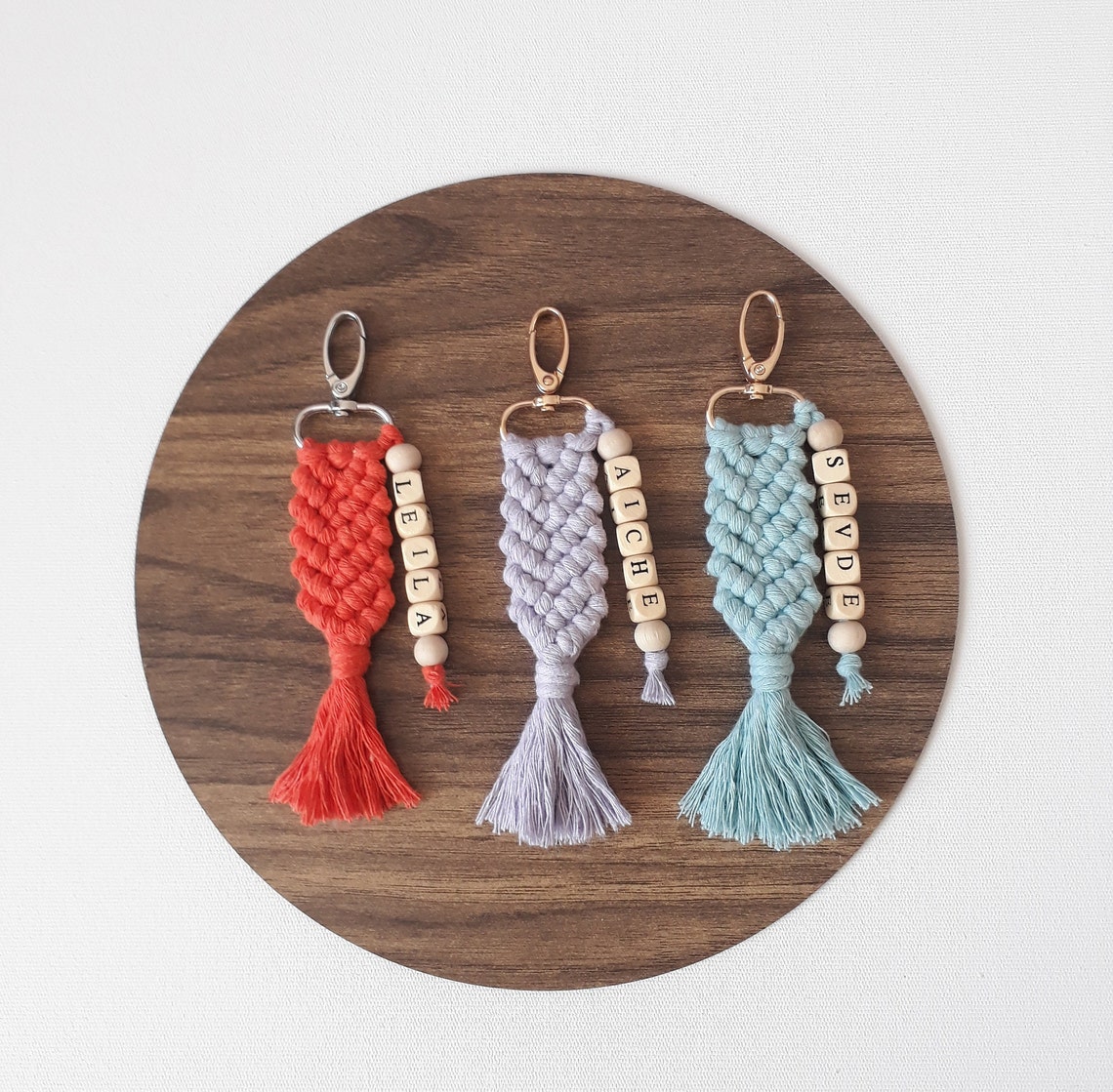 Macrame Keychain / Macrame / Keychain / Personalized Gift / - Etsy