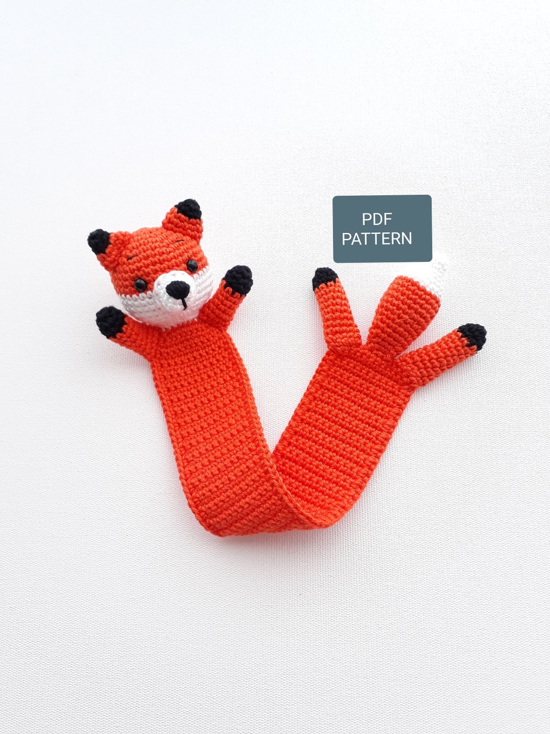Crochet Pattern PDF / Fox Bookmark Pattern / Fox Bookmark Crochet ...