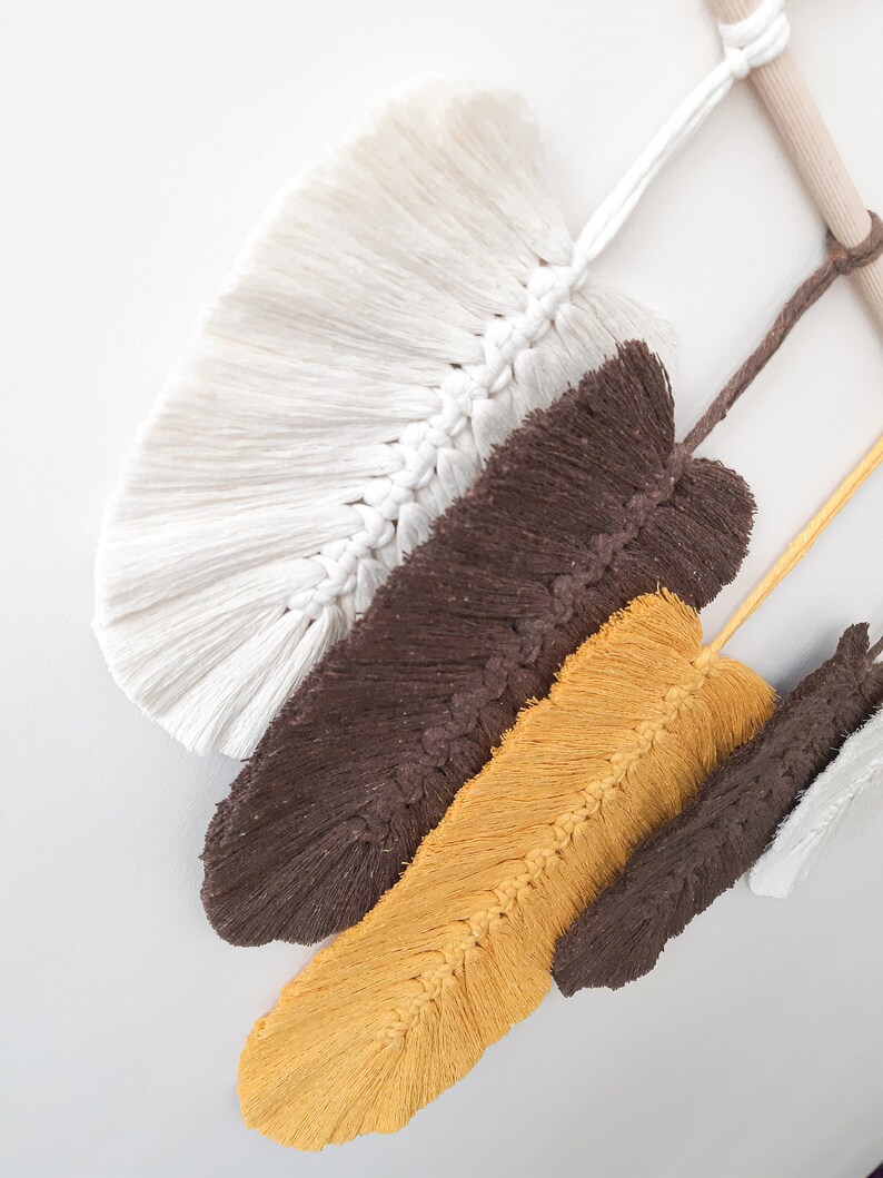 Wall Decoration / Macrame Decor / Feather Macrame Wall Decor / - Etsy