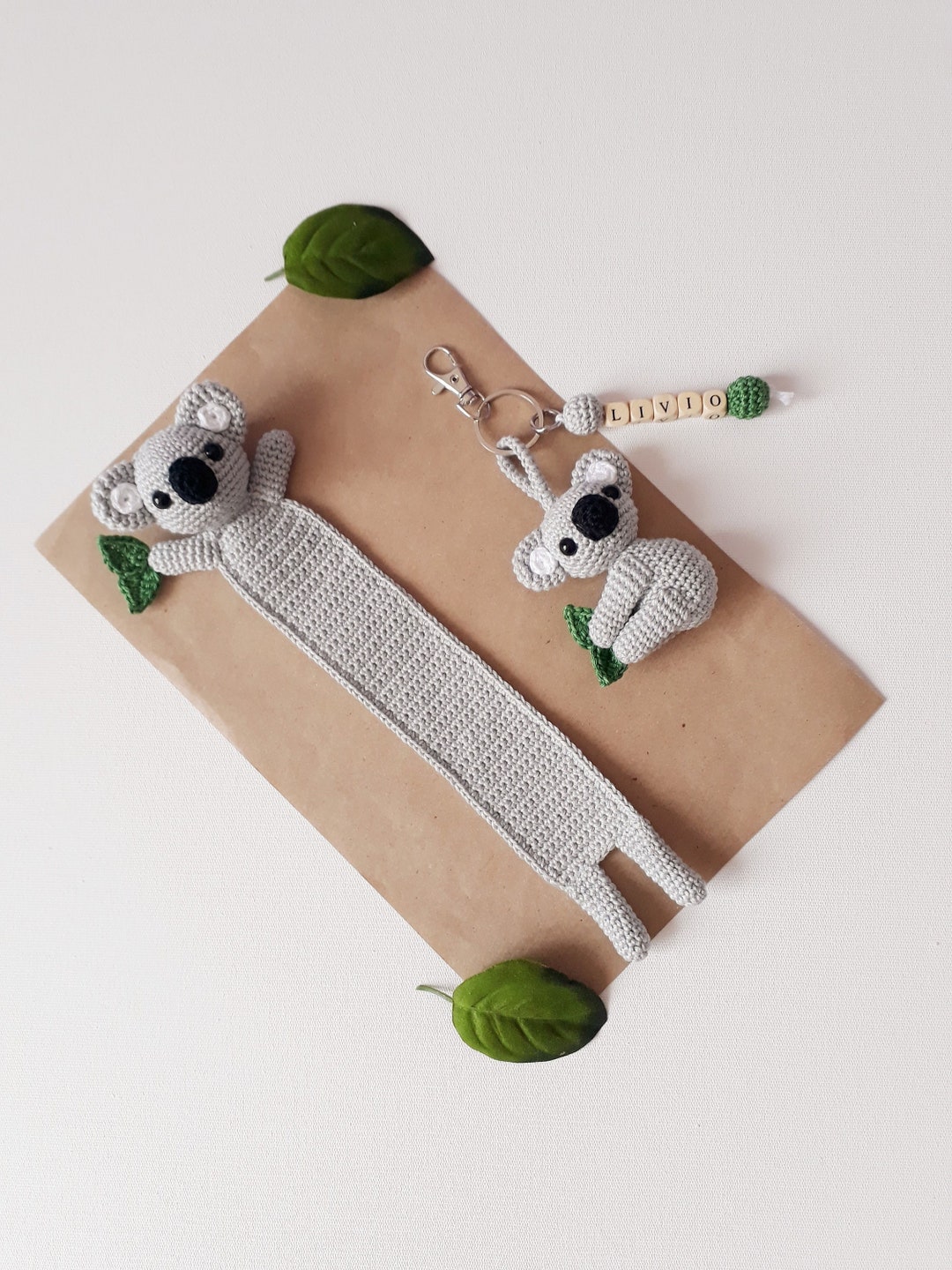 Crochet Koala Bookmark Koala Keychain Porteclef Koala - Etsy