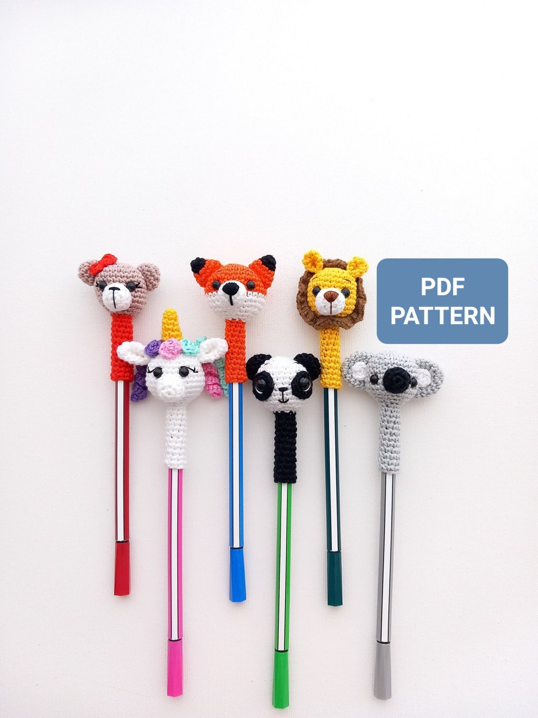 Crochet Unicorn Pencil Topper Pattern, Crochet Pencil Topper Pattern ...