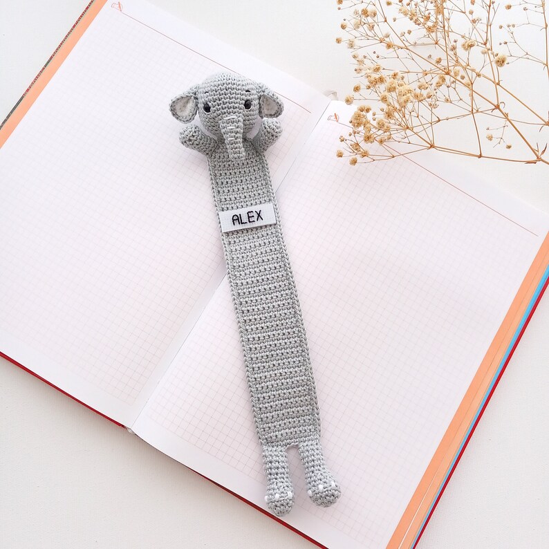 Crochet Animal Bookmark: Personalized Cotton Knitted Gift - Etsy