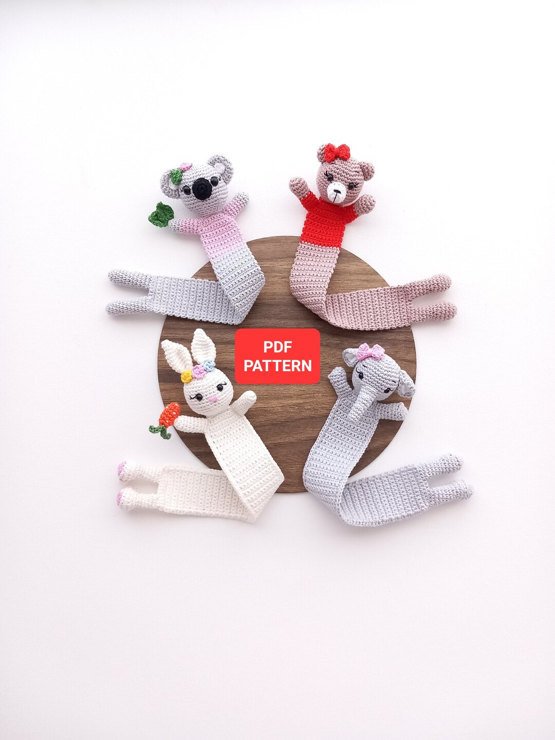 Crochet Koala Bookmark Pattern / Crochet Rabbit Bookmark - Etsy