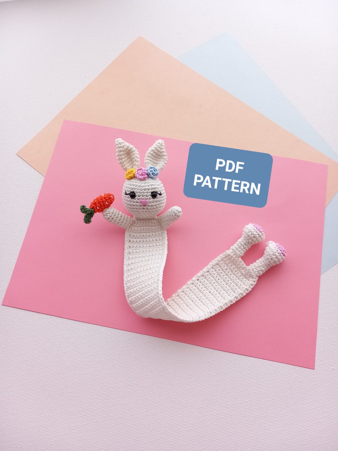 Crochet Pattern PDF / Crochet Rabbit Bookmark Pattern / - Etsy