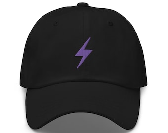 Embroidered Thunder Bolt Hat - Etsy