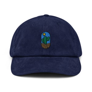 Desert Cactus Hat, Sun Sunrise Sunset Retro Cap, Cactus Embroidered ...