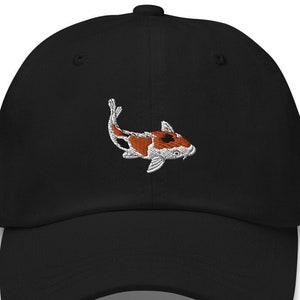 Koi Fish Embroidered Hatbaseball Hatwomen Capcaps Mom Dad - Etsy
