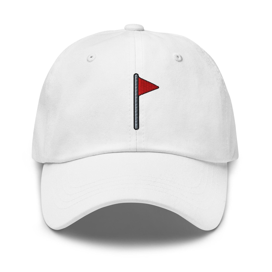 Red Flag Emoji Embroidered Dad Hat - Unisex Baseball Cap - Etsy