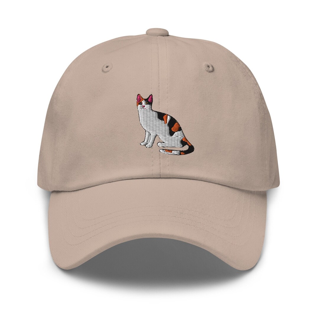 Calico Cat Embroidered Hat, Baseball Cap, Cat Mom Gift, Gift for Cat ...