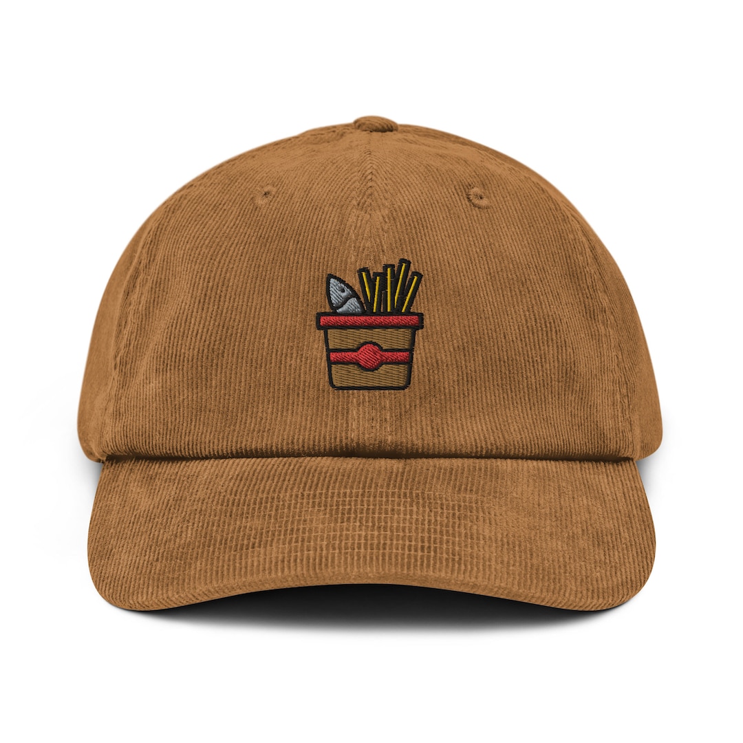 Fish & Chips Corduroy Hat: Embroidered Baseball Cap - Etsy