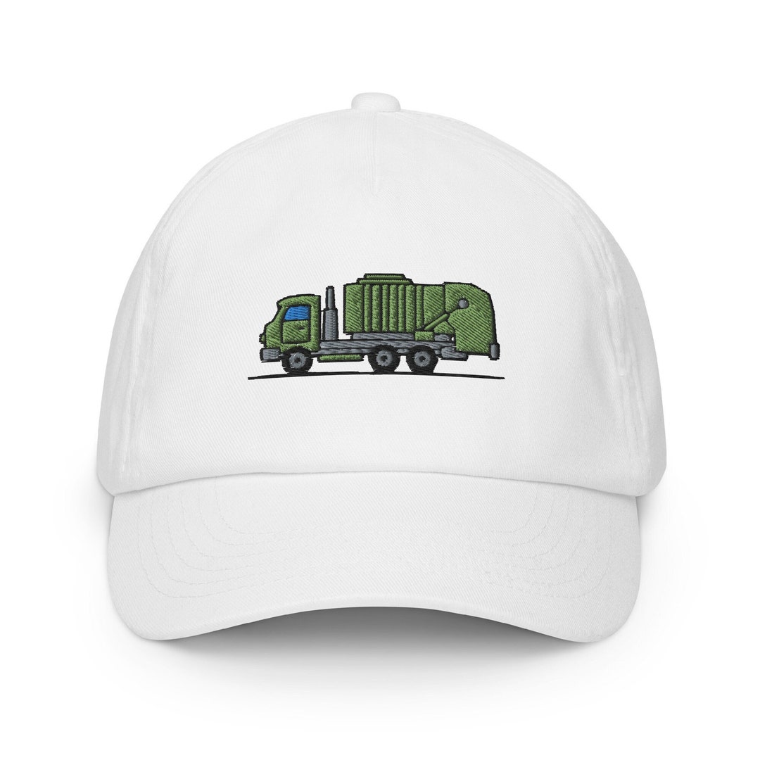Kids Garbage Truck Hat, Embroidered Youth Baseball Cap, Garbage Truck ...