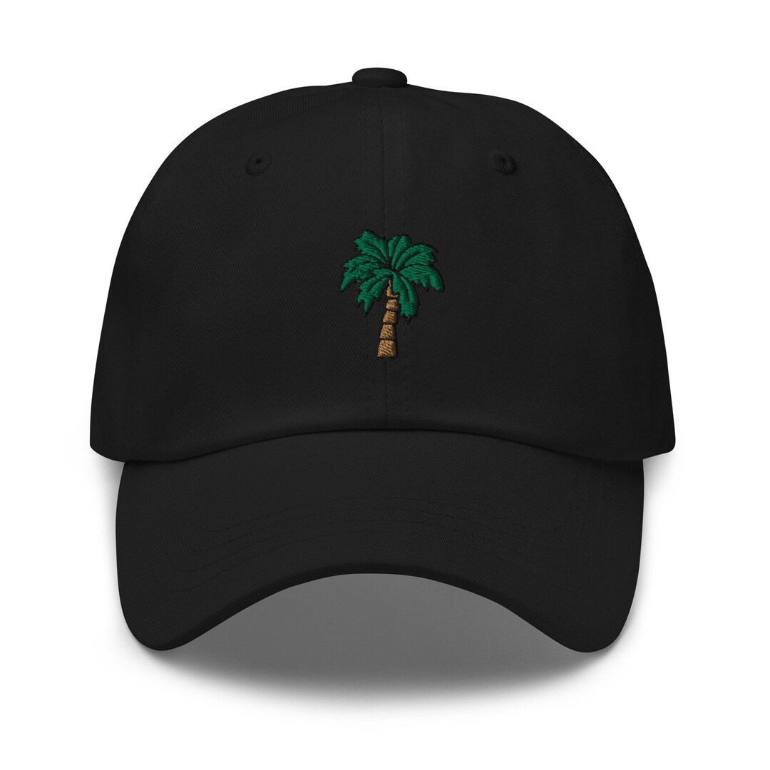 Palm Tree Embroidered Dad Hat, Baseball Cap, Handmade Unisex Hat ...