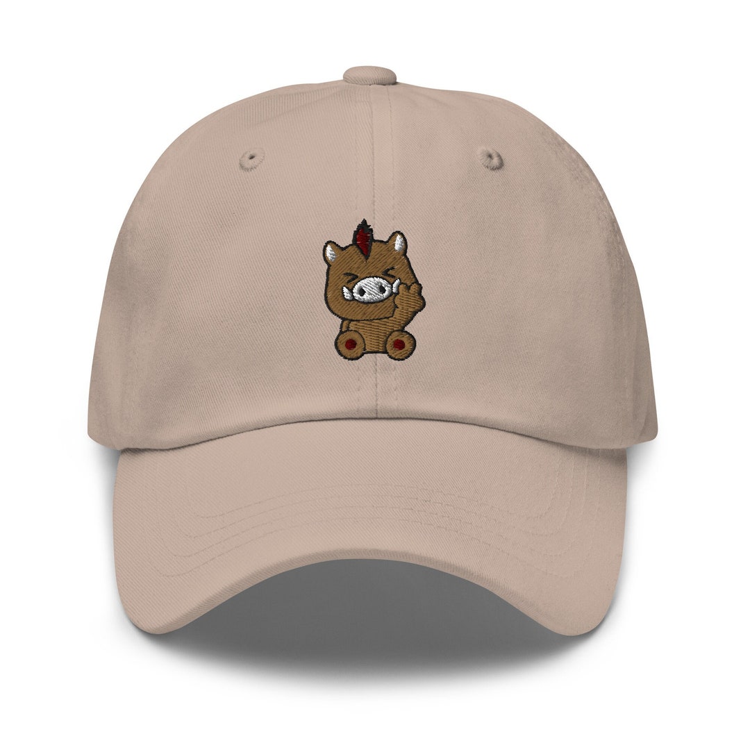 Funny Wild Boar Sitting and Showing V Embroidered Dad Hat, Wildlife ...