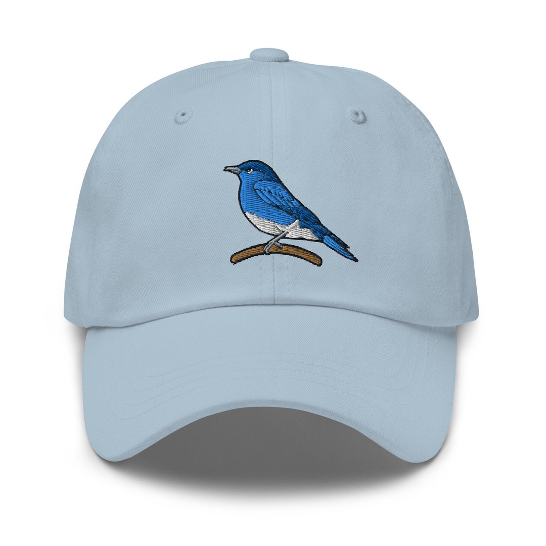 Mountain Bluebird Embroidered Hat: Wildlife Birdwatcher Cap - Etsy
