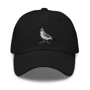 Tufted Titmouse Bird Embroidered Hat, Wildlife Nature Hat Gift for Bird ...