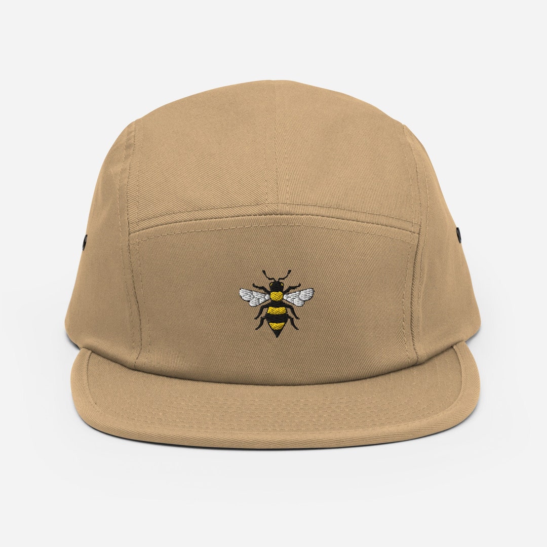 Bee Embroidered Five Panel Cap, Bumble Bee Hat, Queen Bee Hat, Bees Hat ...