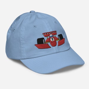 Toddler Race Car Embroidered Baseball Cap: Kids Cotton Twill Hat - Etsy