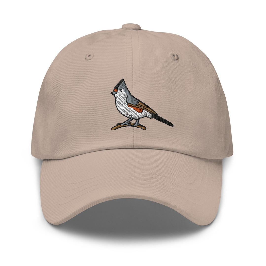 Black-crested Titmouse Bird Embroidered Hat, Wildlife Nature Hat, Cute ...