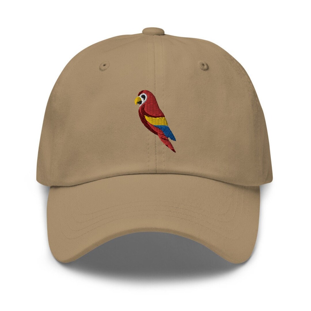 Cute Macaw Parrot Tropical Embroidered Dad Hat, Parrot Bird Wildlife ...