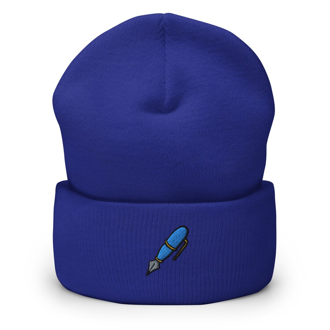 Pen Hat, Illustrator Pen Lover Gift Hat, Feather Pen Cuffed Beanie ...