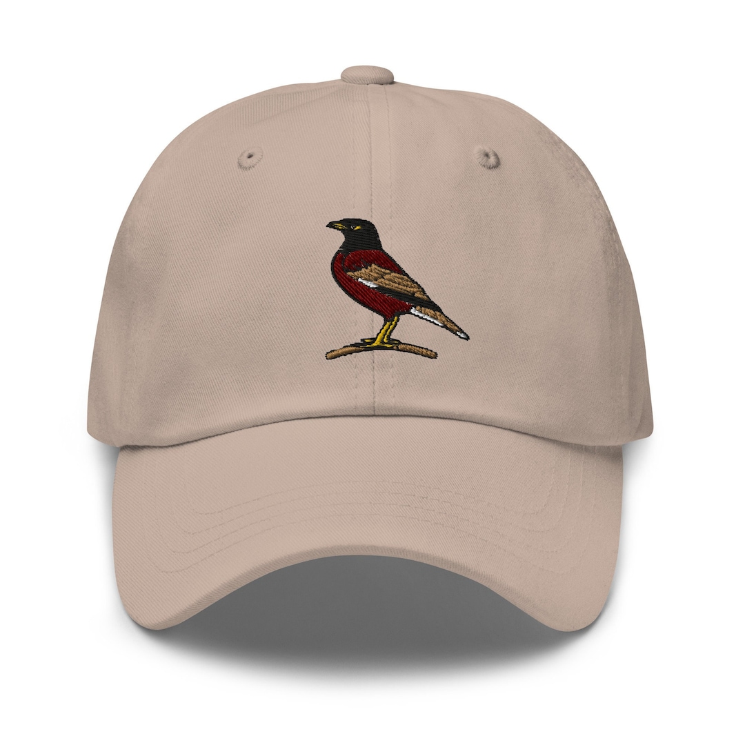 Myna Bird Embroidered Hat, Wildlife, Nature Hat, Cute Gift for Bird ...