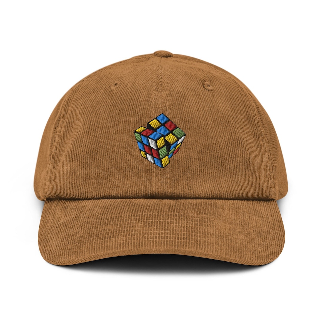 Rubik's Cube Corduroy Hat, Rubik's Cube Lover Gift Cap, Gamer Gift Hat ...