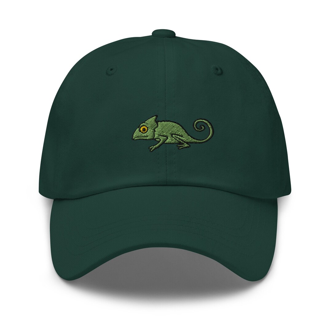 Embroidered Chameleon Dad Hat: Adjustable Lizard Baseball Cap - Etsy