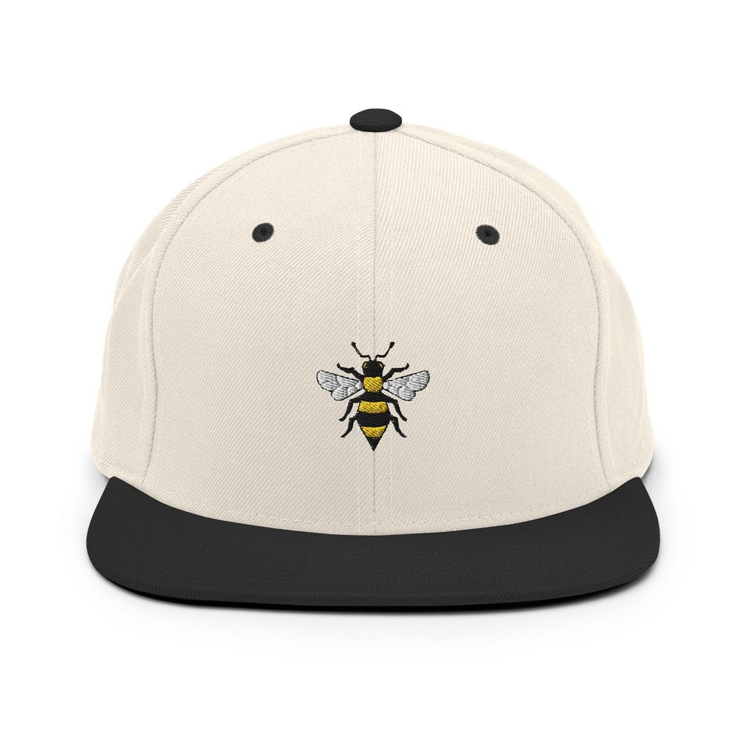 Bee Embroidered Snapback Hat, Bumble Bee Hat, Queen Bee Knit Hat, Bees ...