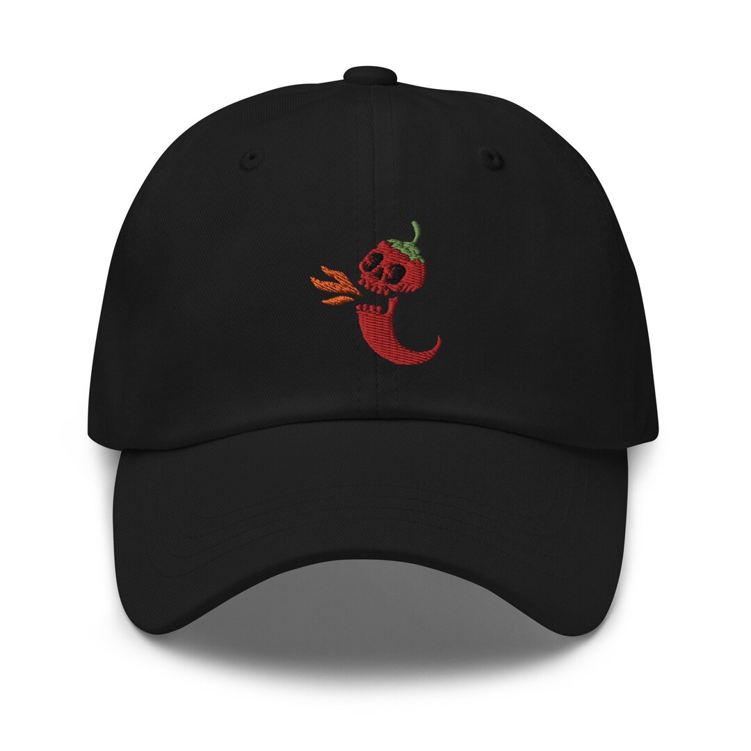 Funny Red Chilli Pepper Hot in Fire Embroidered Dad Hat, Chilli Pepper ...