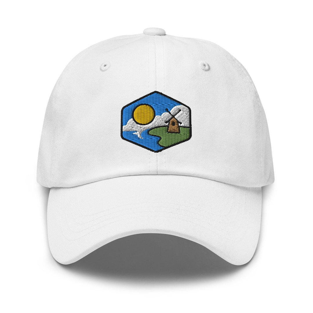 Embroidered Windmill Dad Hat: Adjustable Cotton Twill Baseball Cap - Etsy
