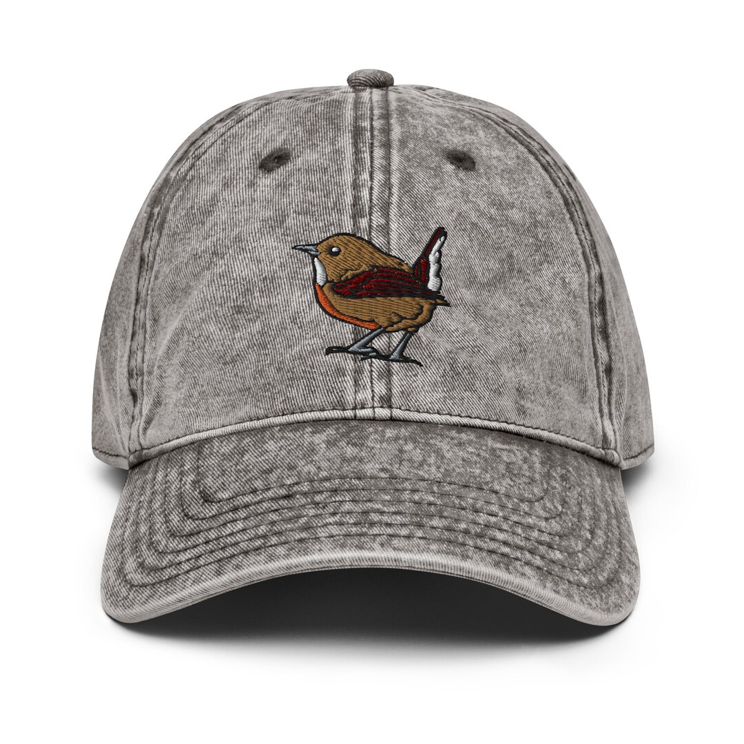 Carolina Wren Bird Hat, Birds Lover Gift, Embroidered Adjustable ...