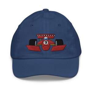 Toddler Race Car Embroidered Baseball Cap: Kids Cotton Twill Hat - Etsy