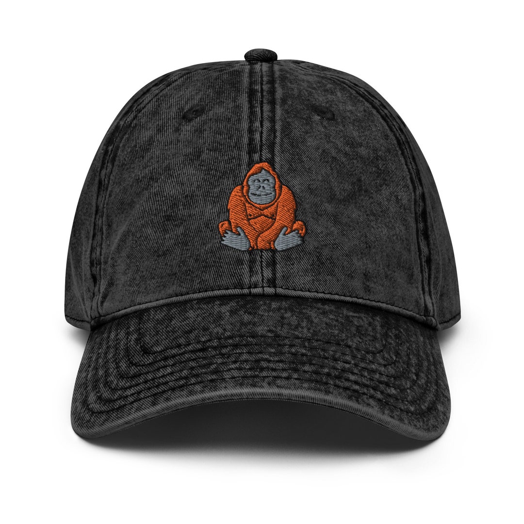 Orangutan Embroiderey Hat, Orangutanlover Gift, Funny Unisex Cap ...