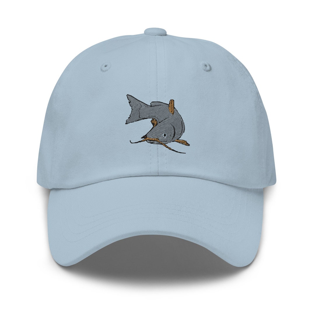 Catfish Embroidered Dad Hat, Baseball Cap, Funny Catfish Gift, Fishing ...