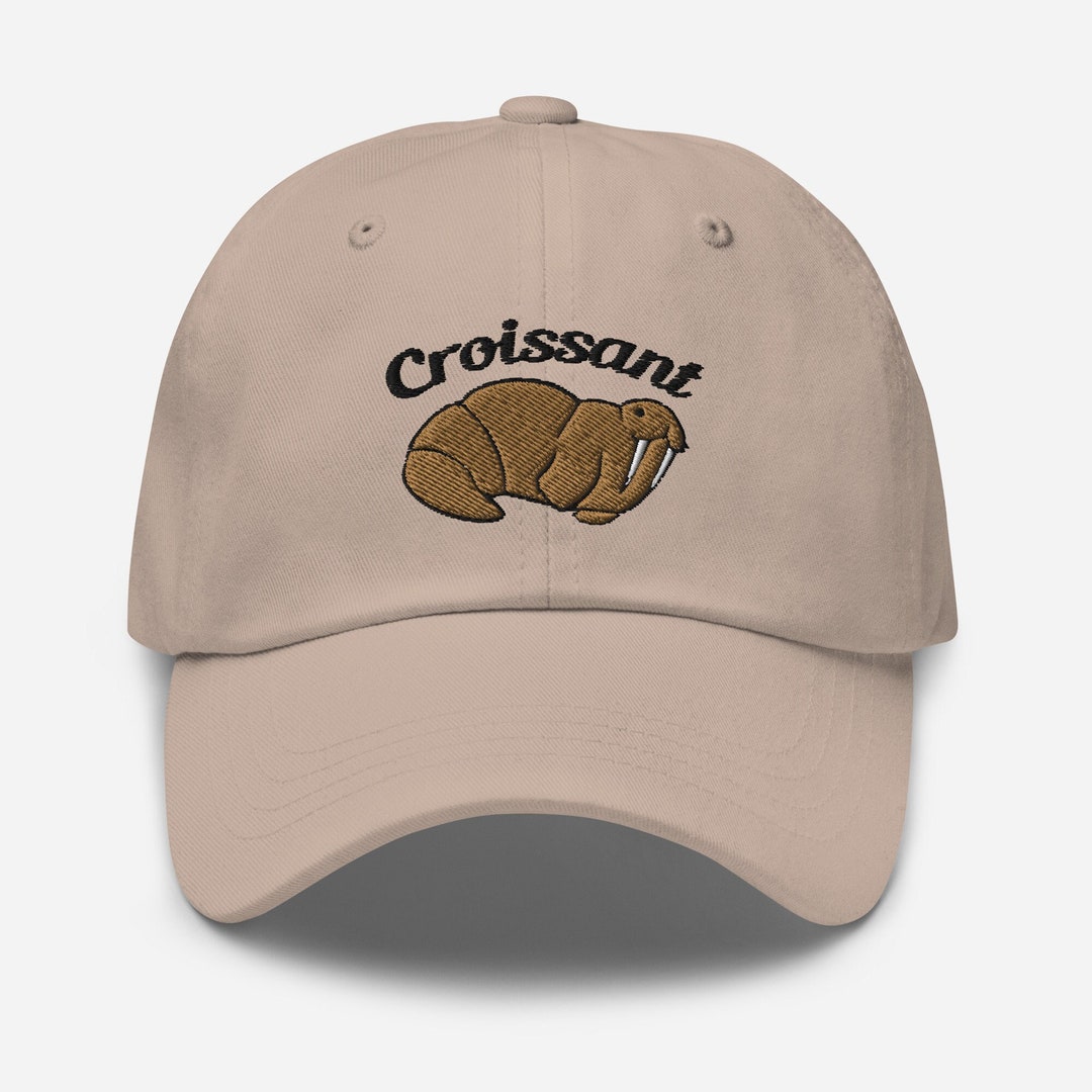 Croissant Obsessed Embroidered Unisex Hat, Dad Cap, Adjustable Baseball ...