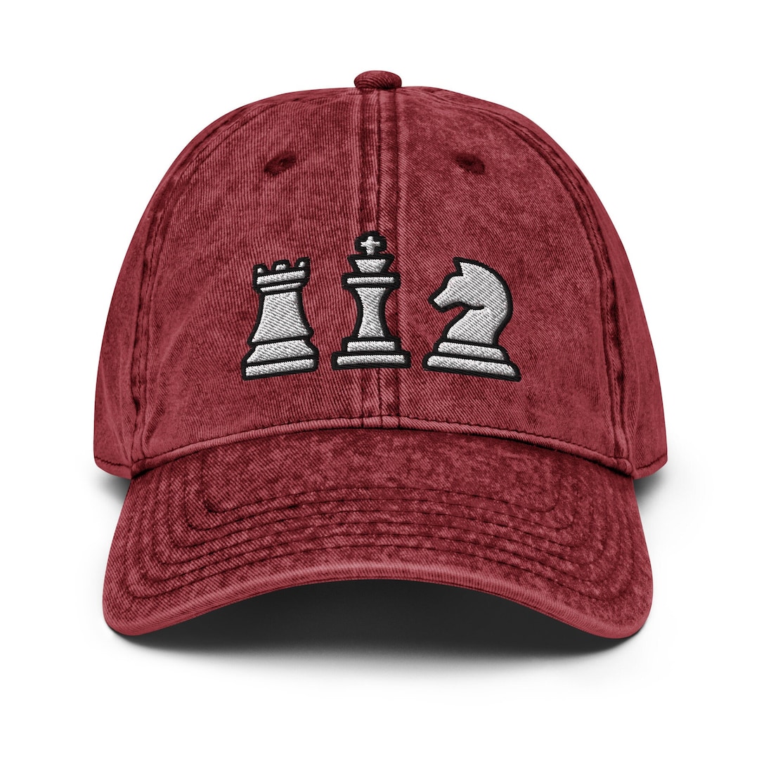 Chess Embroidered Vintage Cotton Twill Cap, Cute Gift for Chess Player ...