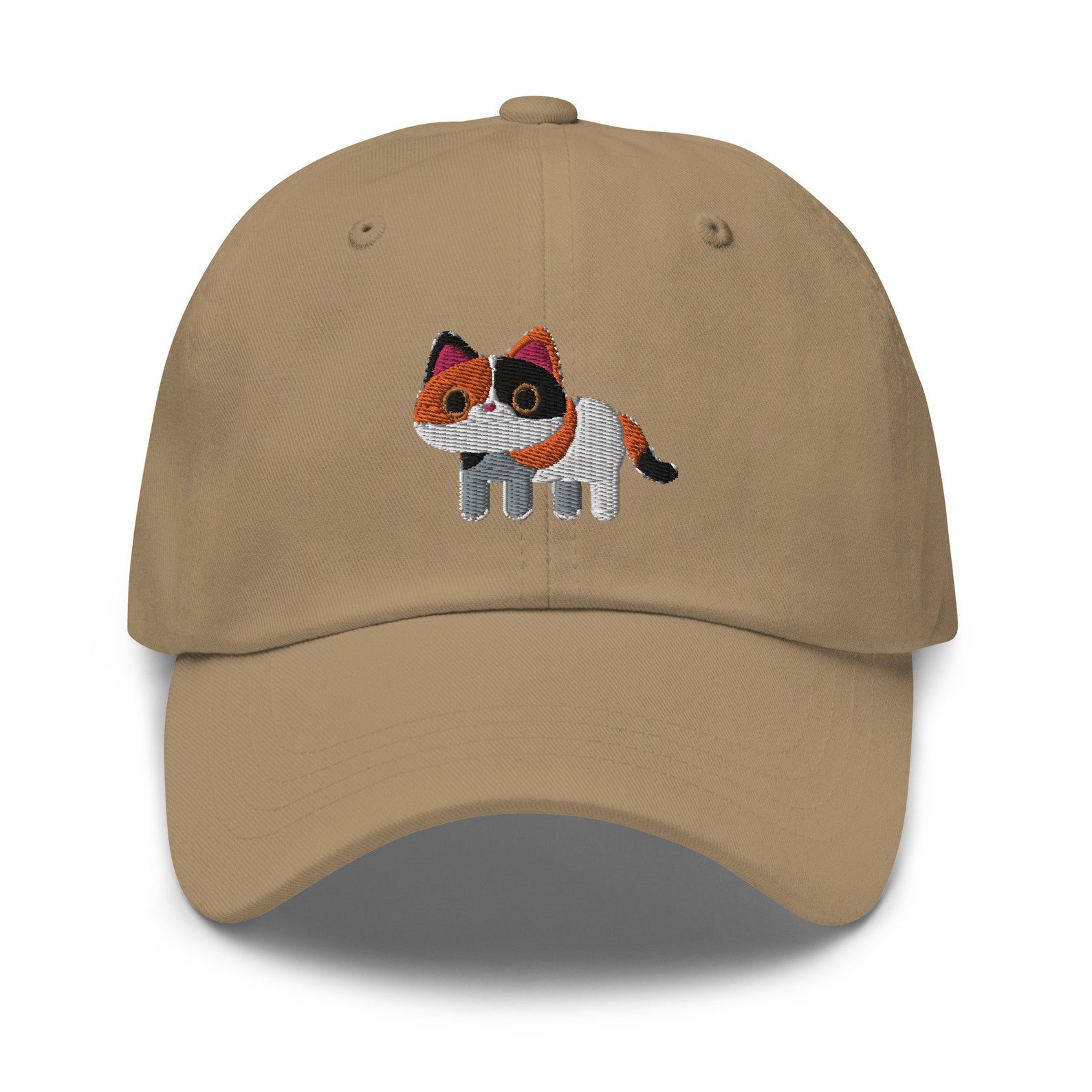 Cute Calico Cat Dad Hatcalico Khaki Capdomestic Patches Pet - Etsy