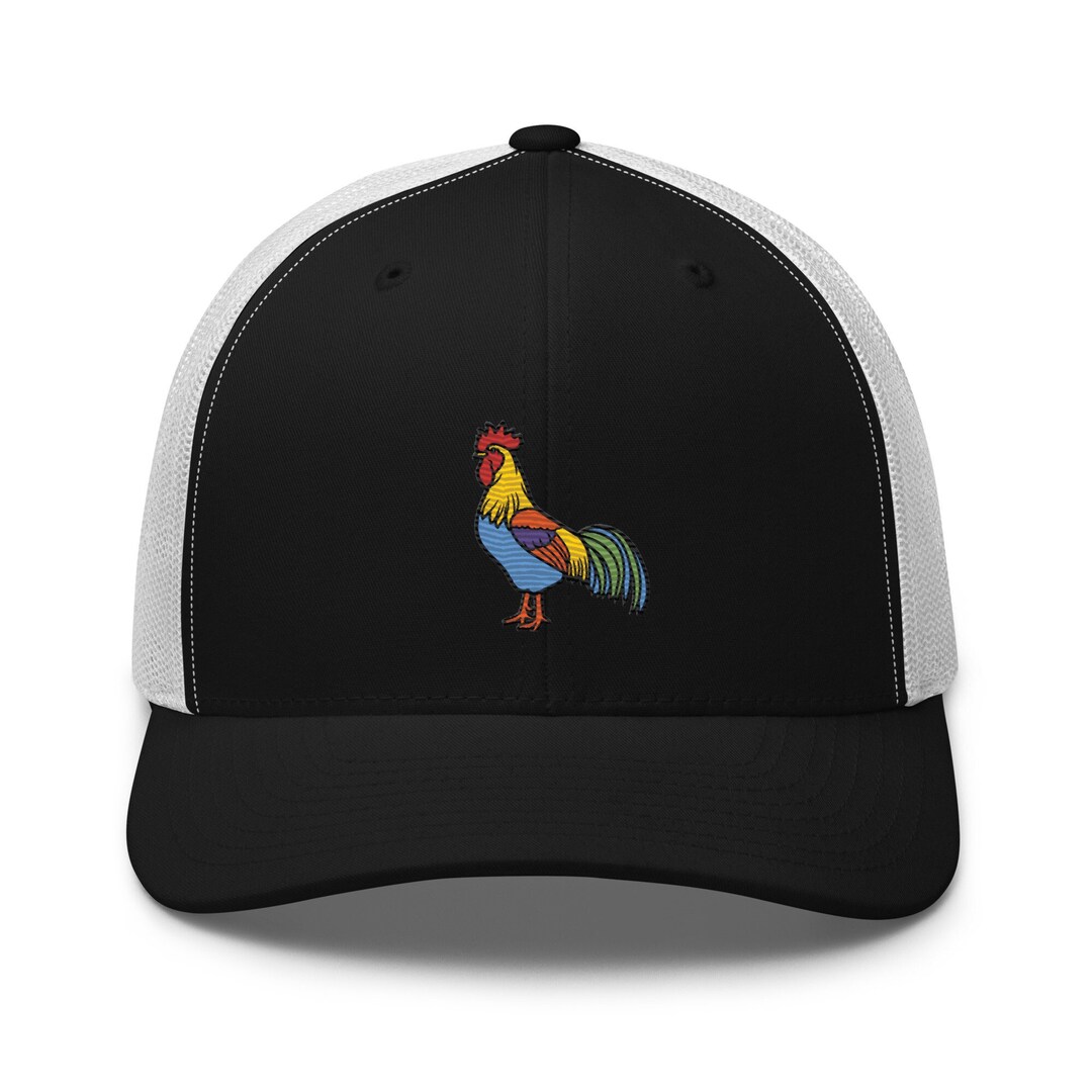 Rooster Trucker Hat, Gallo Mesh Sun Visor Adjustable Dad Cap, Cock ...