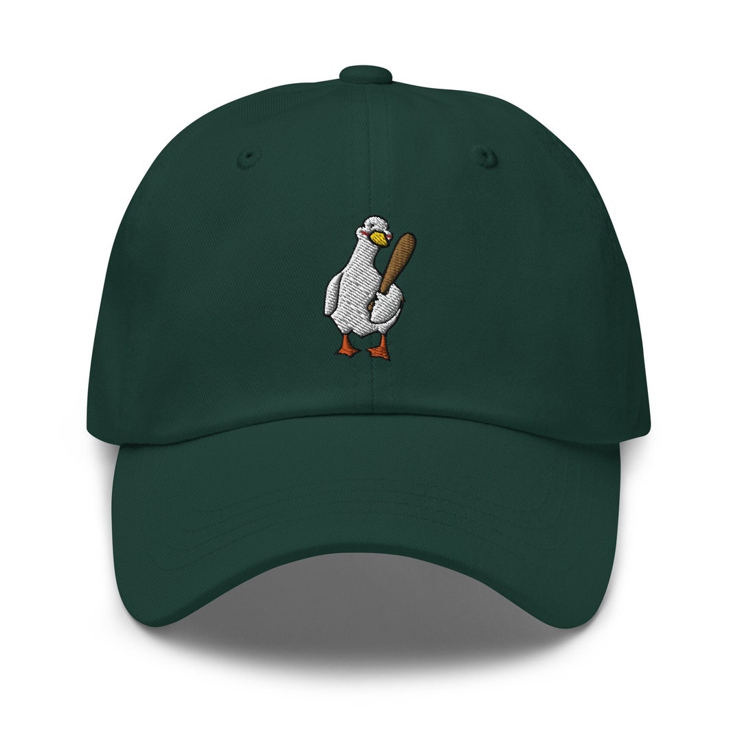 Goose With Baseball Bat Dad Hat: Embroidered Meme Cap - Etsy