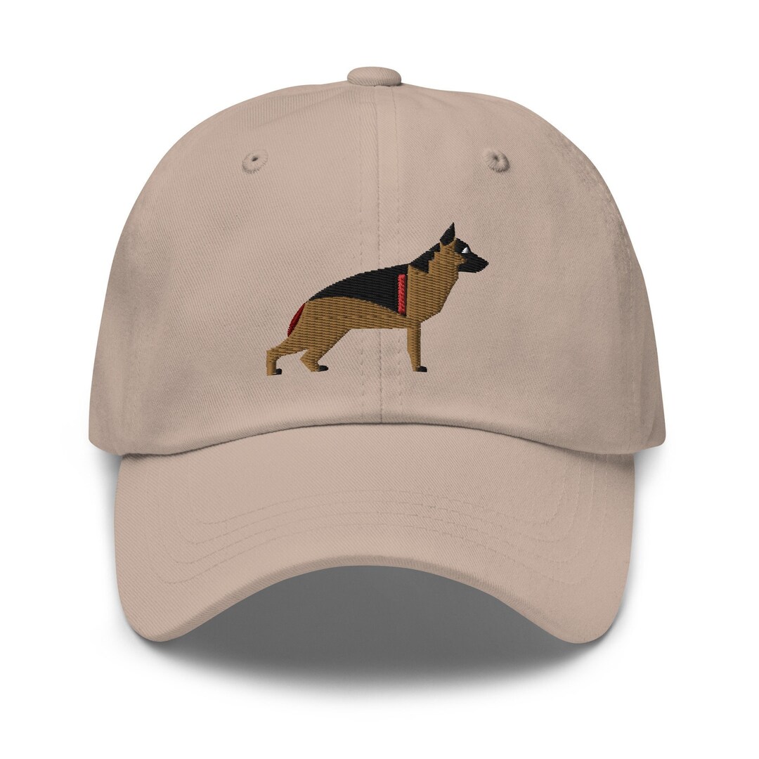 German Shepherd Dog Dad Hat, Handmade Embroidered Men Women Adjustable ...