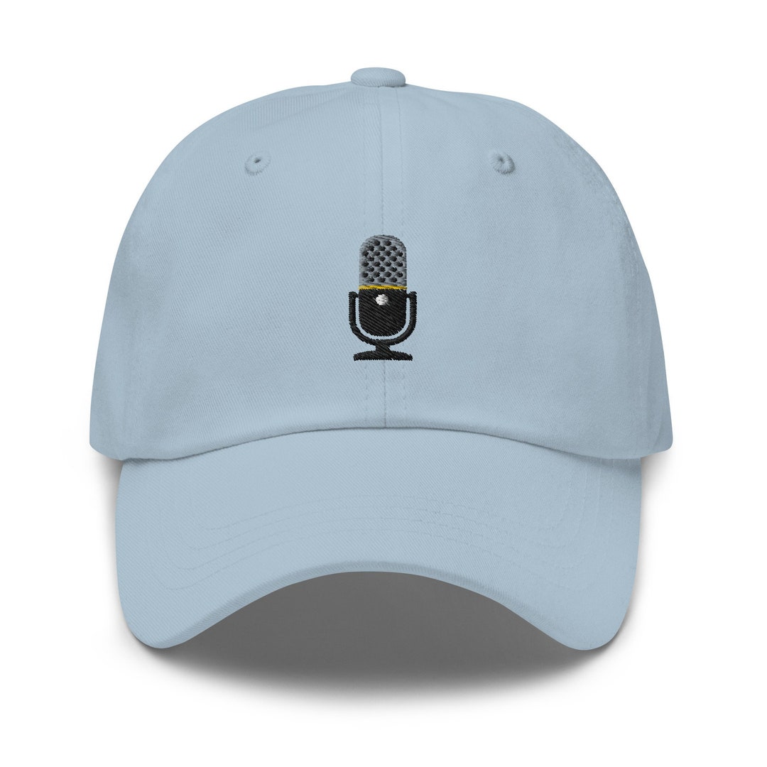 Podcast Microphone Hat, Podcaster Funny Gift Cap, Embroidered Unisex ...