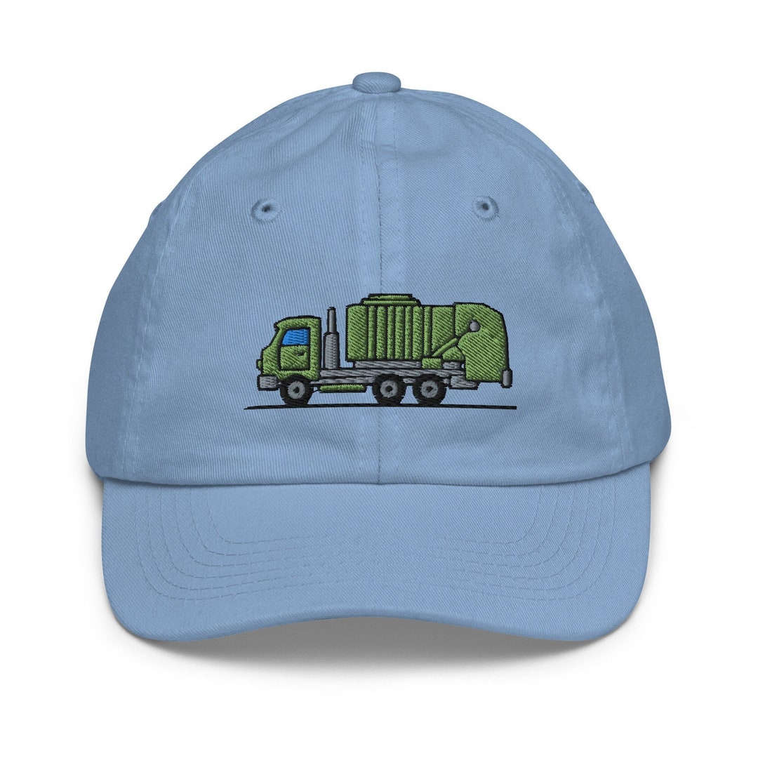 Kids Garbage Truck Hat, Embroidered Youth Baseball Cap, Garbage Truck ...