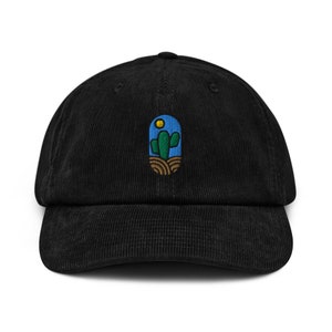 Desert Cactus Hat, Sun Sunrise Sunset Retro Cap, Cactus Embroidered ...