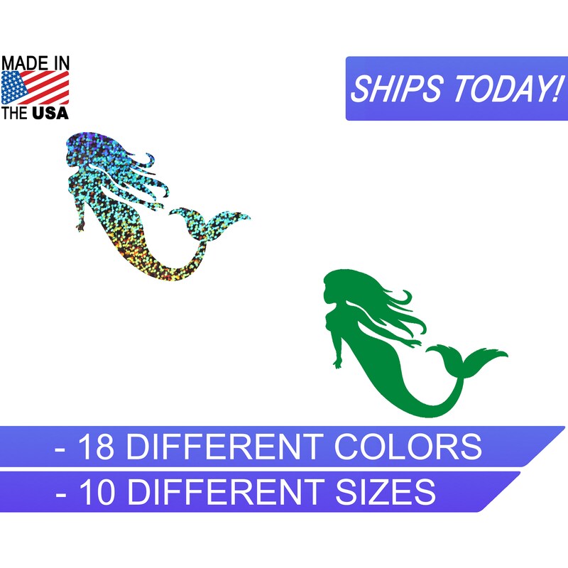 Mermaid Decals - Etsy