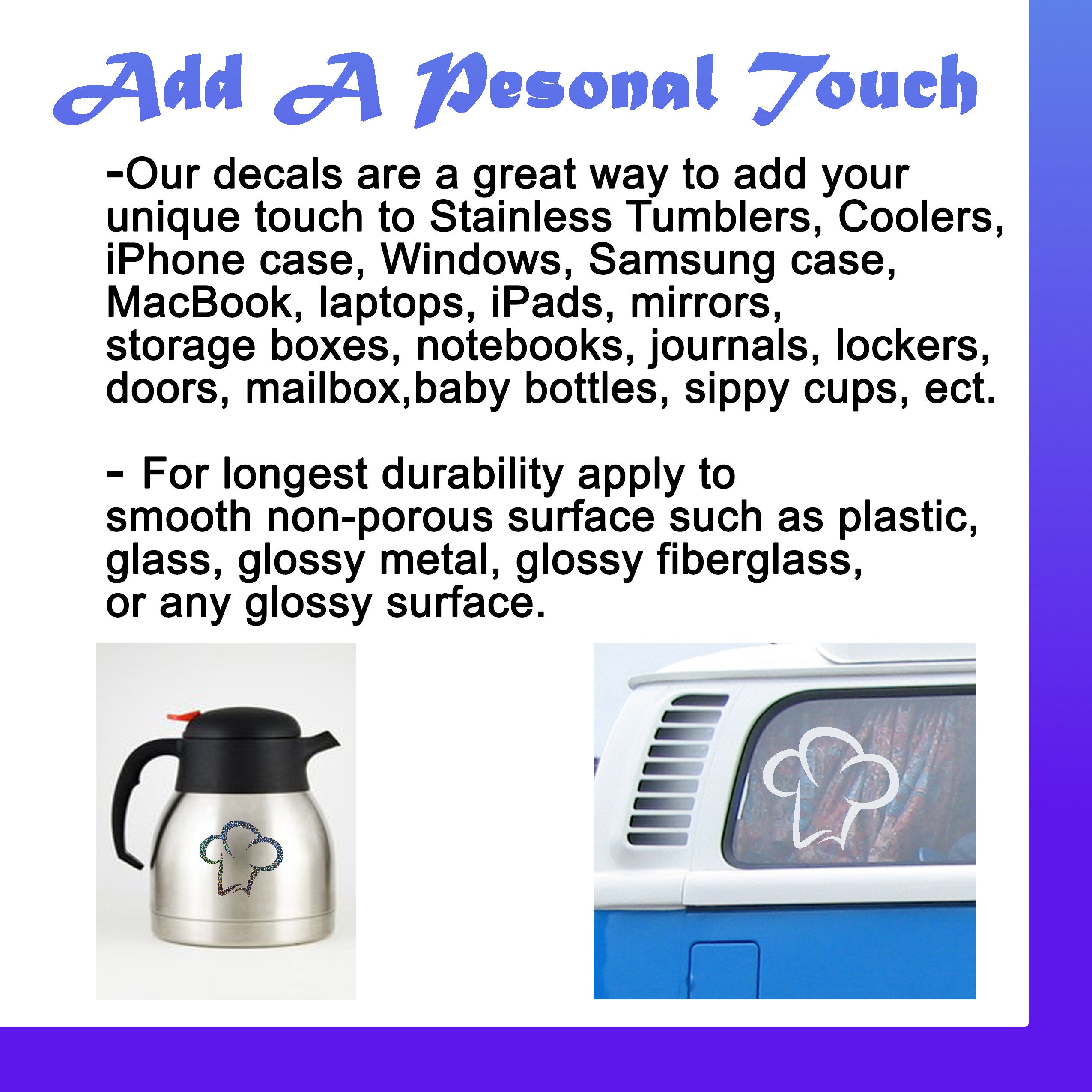 Chef Hat Vinyl Decal Culinary Decal Silver Glitter Cooler - Etsy