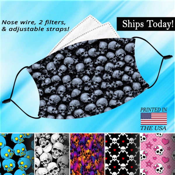 Skeleton Face Mask - Etsy