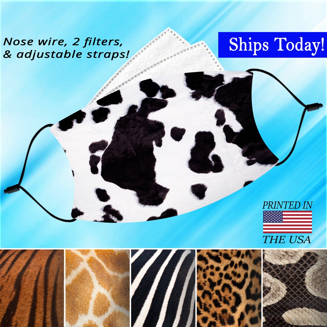 Animal Skin Realistic Face Mask Washable Adjustable - Etsy