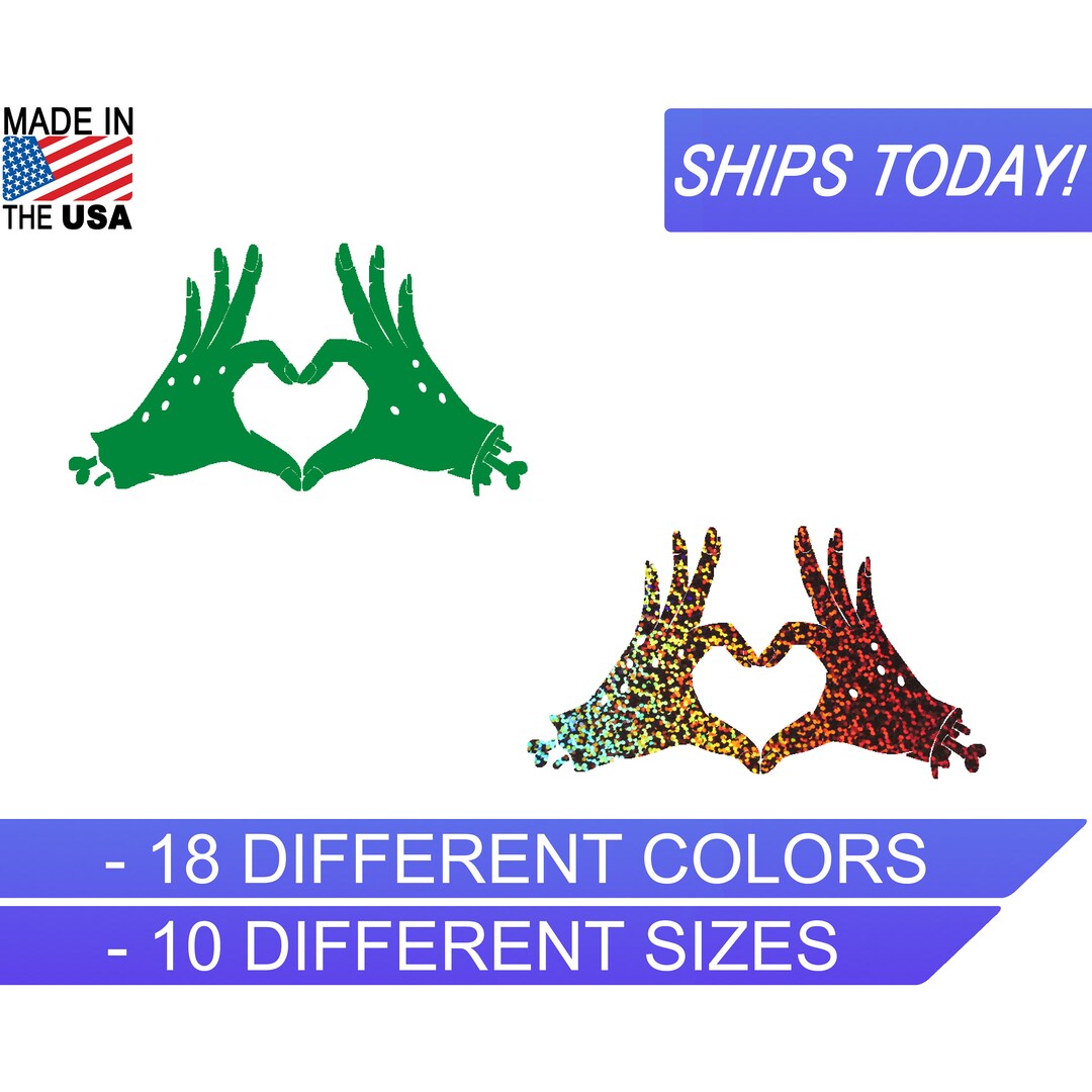 Zombie Heart Hands Decal, Vinyl Decal, Undead Decal, Silver Glitter ...