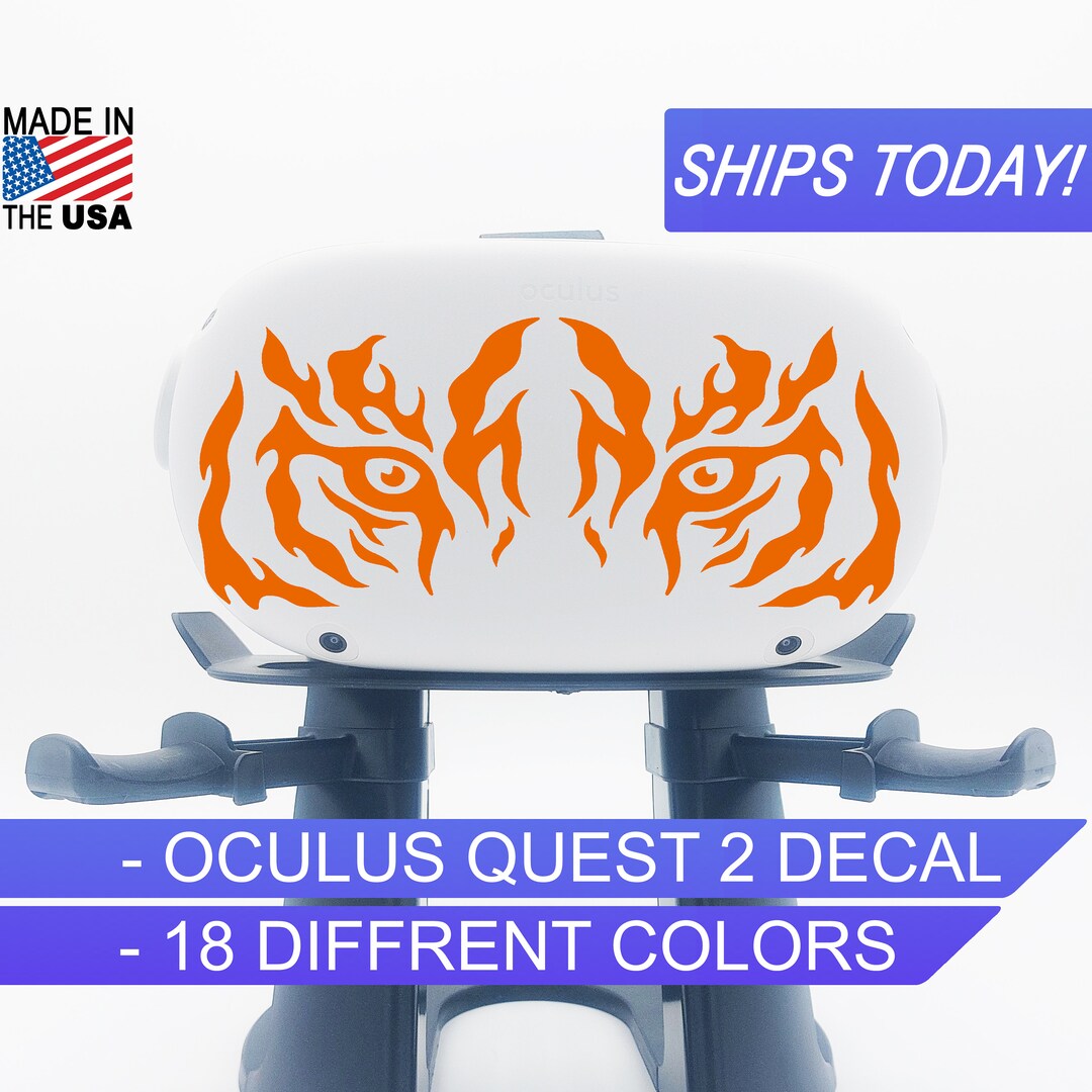 Tiger Face, Tiger Eyes, Animal, Oculus Quest 2 Vinyl Decal, Oculus VR ...