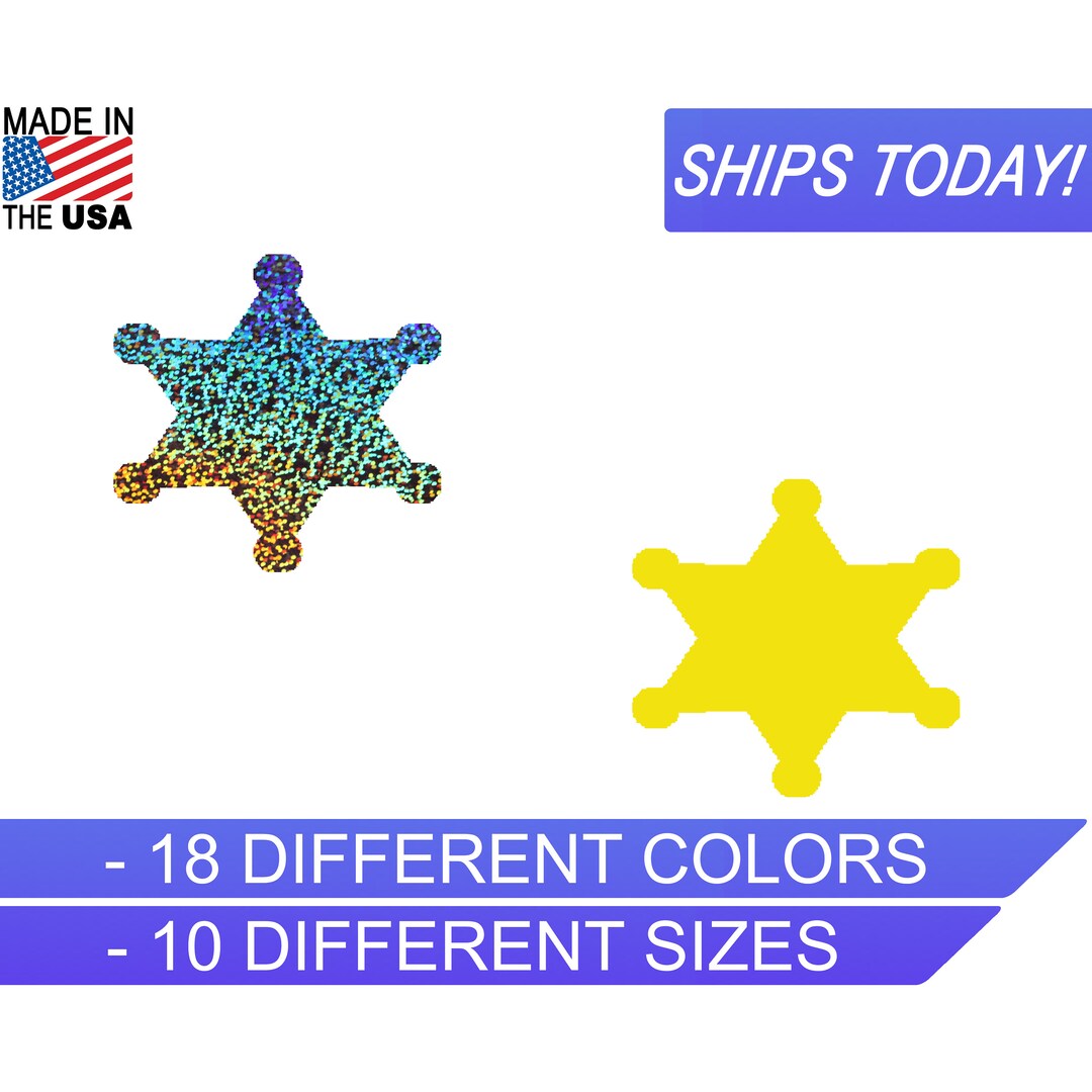 Sheriff Star Vinyl Decal, Police Decal,silver Glitter,cooler Decals ...